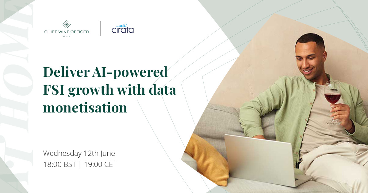 Deliver AI-powered FSI growth with data monetisation • Chief Wine Officer